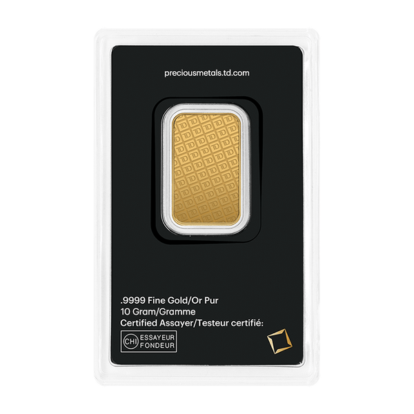 10 g Gold TD Bank Bar - Toronto Dominion Bank - .9999 Au – Global ...