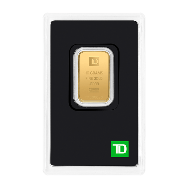 10 g Gold TD Bank Bar - Toronto Dominion Bank - .9999 Au – Global ...