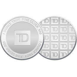 1 oz Silver TD Bar | TD Minted Bar | .999 Ag – Global Bullion Suppliers