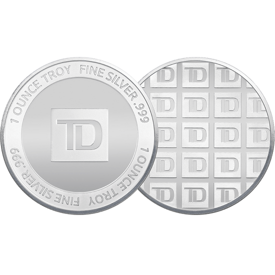 1 oz Silver TD Bar | TD Minted Bar | .999 Ag – Global Bullion Suppliers