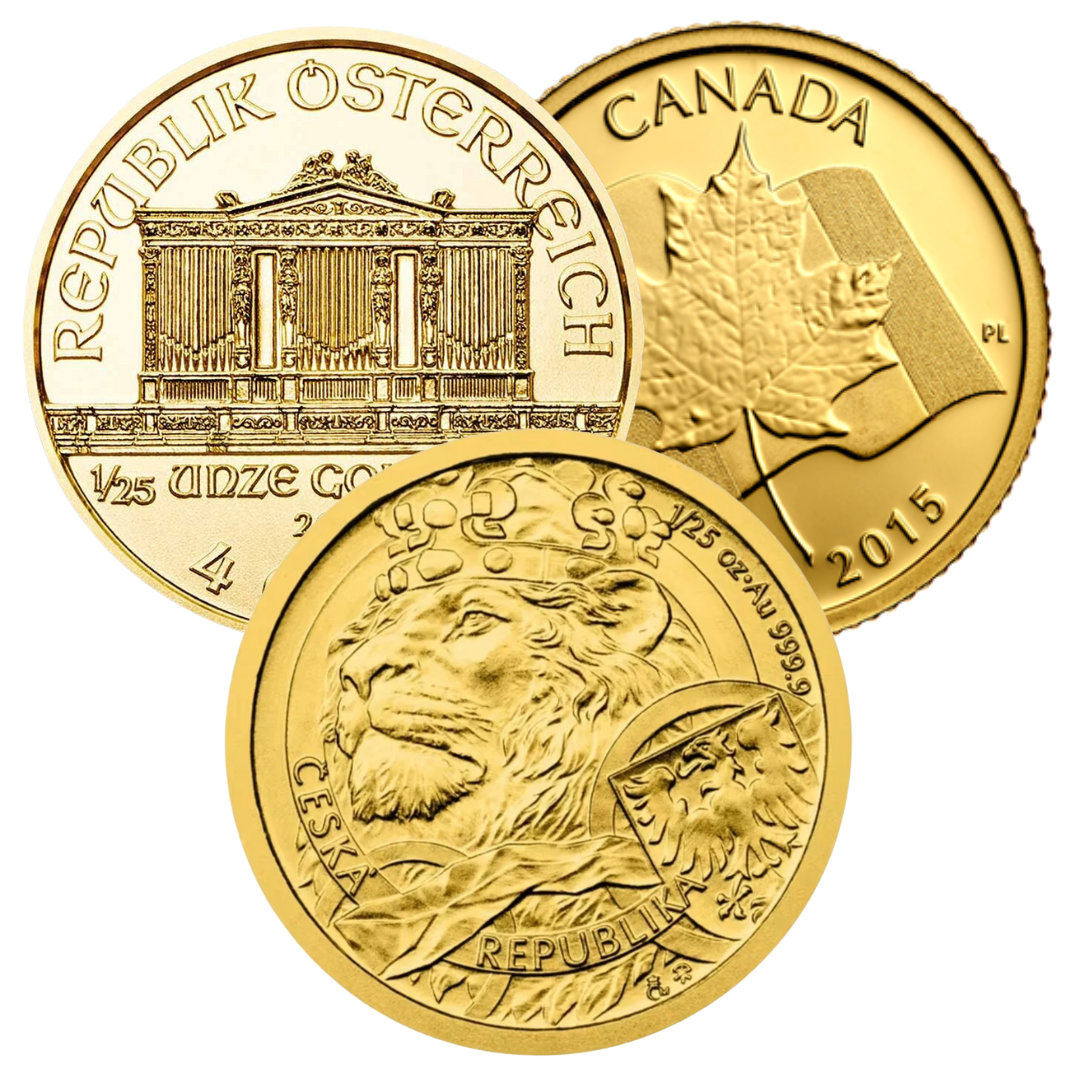 1/25 oz Gold Coin/Bar/Round - Preowned - Assorted Mints .9999 Au ...